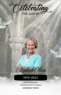 Heavenly Funeral Invitation Card Template | PosterMyWall