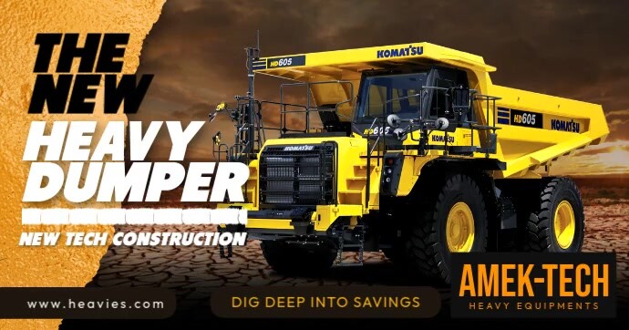 Heavy Dump Truck Ads Template | PosterMyWall