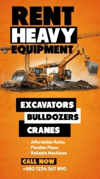Heavy Equipment Rental Template | PosterMyWall