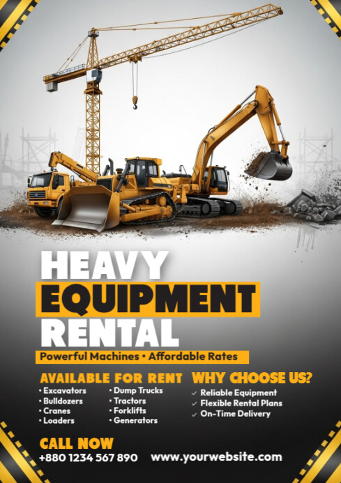 Copy of Heavy Equipment Rental Flyer | PosterMyWall