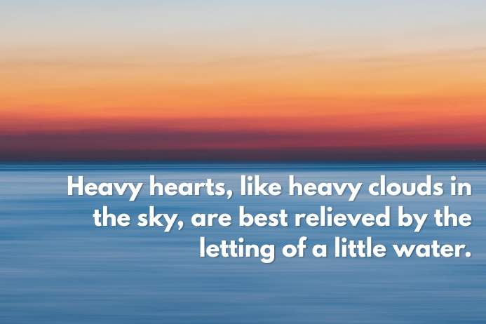 Heavy heart quote design template | PosterMyWall