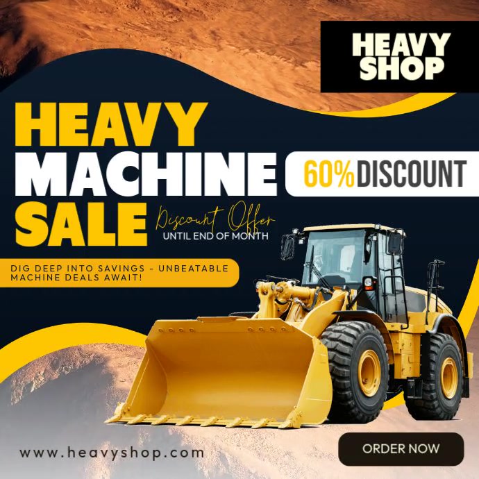 Copy of Heavy Machine Sale | PosterMyWall