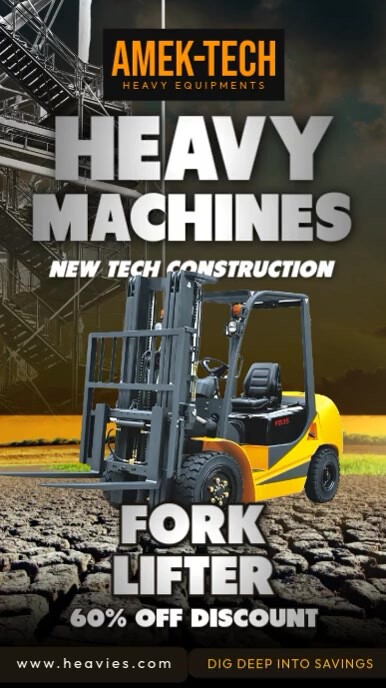 Heavy Machines Reels Ads Template | PosterMyWall