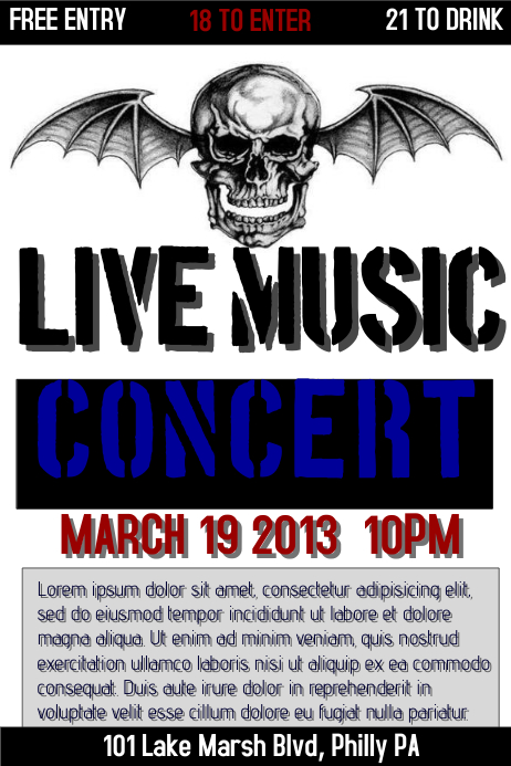 Plantilla de Conciertos de Heavy Metal | PosterMyWall