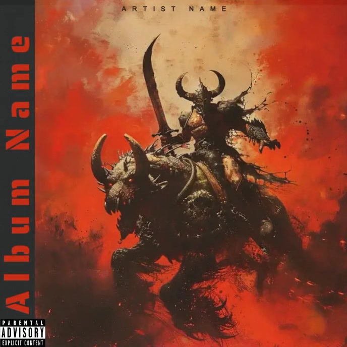 Plantilla de heavy metal rock Album Cover Design, designzb | PosterMyWall