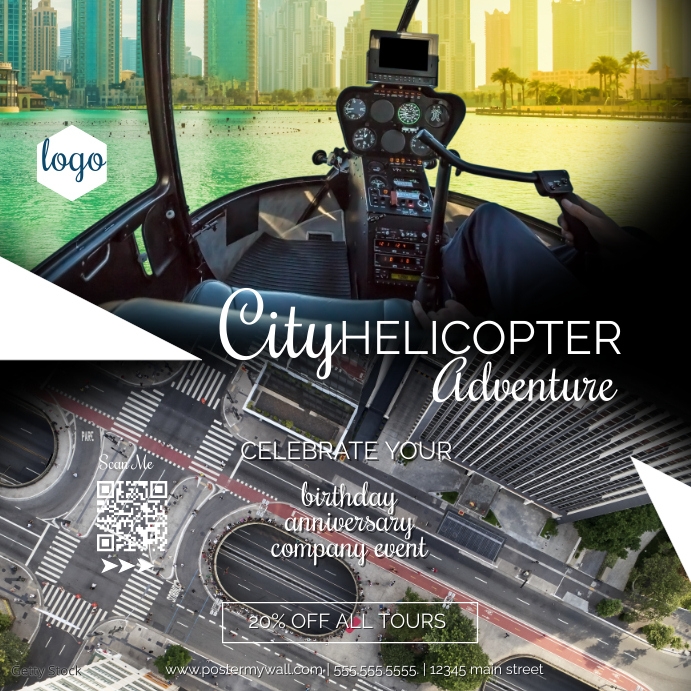 Helicopter Tour Ad Templates (1) | PosterMyWall