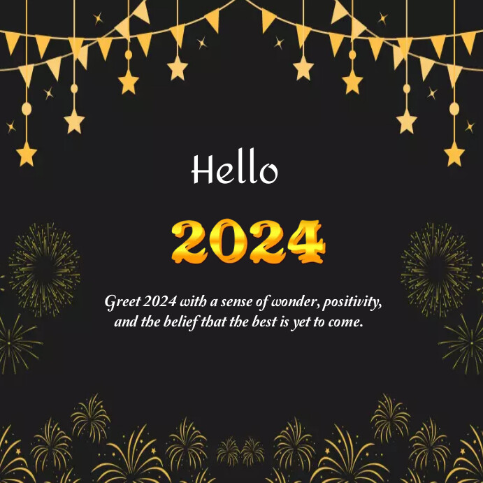 Hello 2024 Template | PosterMyWall