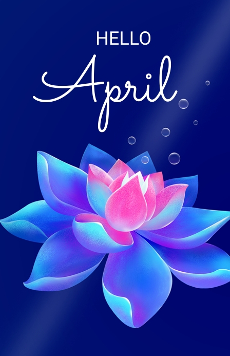 Hello April, happy new month Template | PosterMyWall