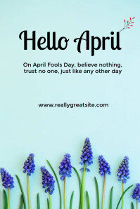 Hello April Template | PosterMyWall