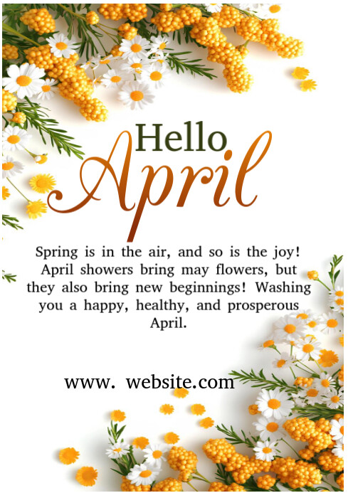 Copy of Hello April A4 | PosterMyWall