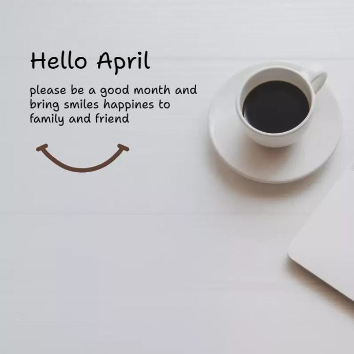 Hello April Template | PosterMyWall