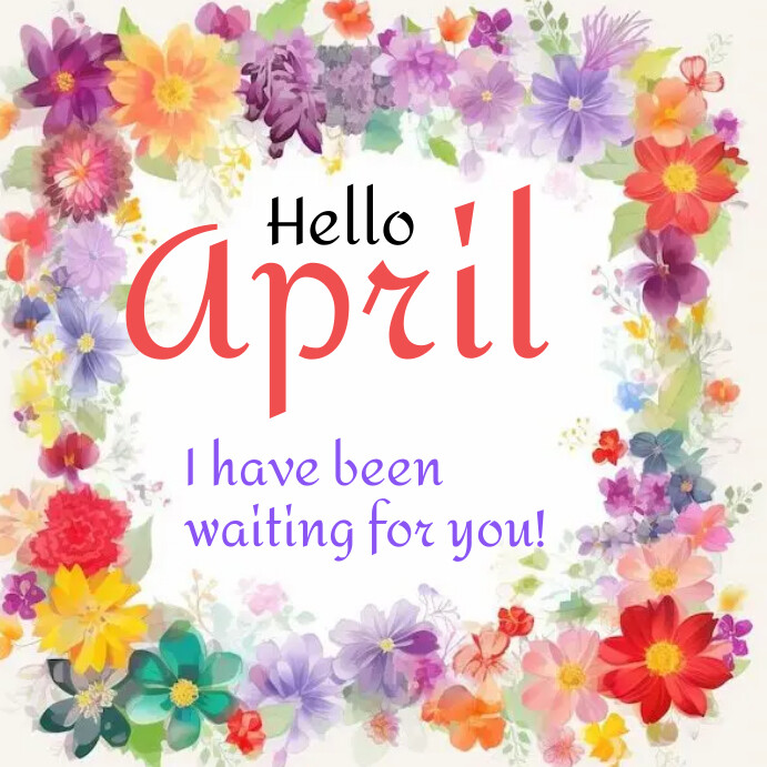 Plantilla de Hello April design template | PosterMyWall