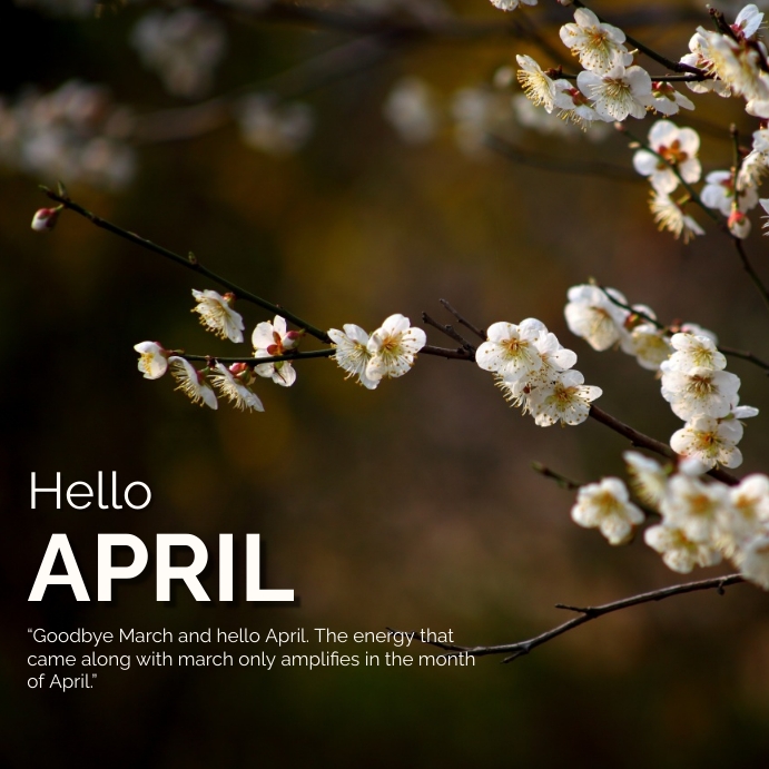 Hello April Template | PosterMyWall