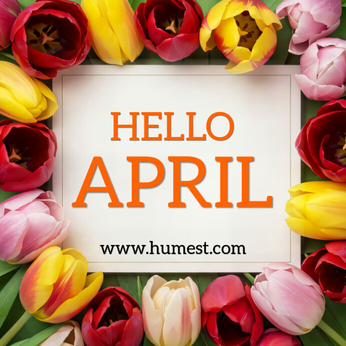 Plantilla de Hello April Design | PosterMyWall