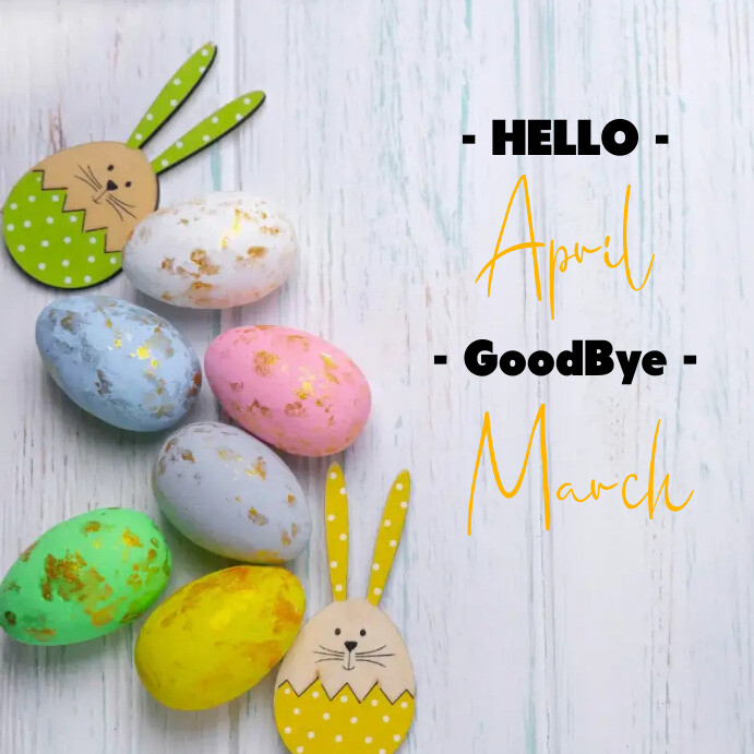 Hello April Design Template | PosterMyWall