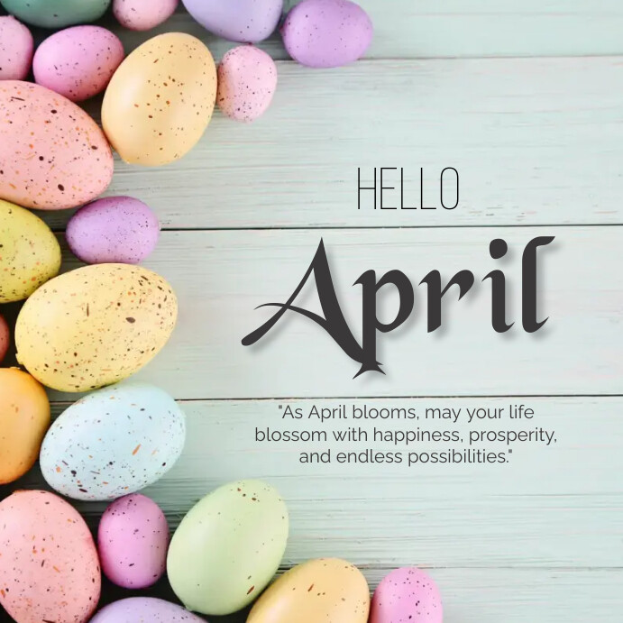 Modèle Hello April | PosterMyWall