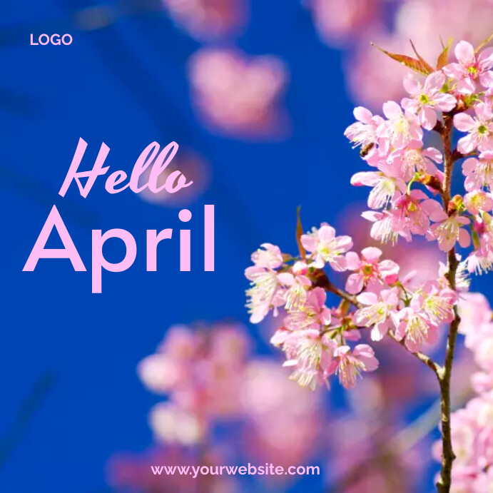 Hello April Template | PosterMyWall