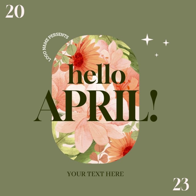 hello april Template | PosterMyWall
