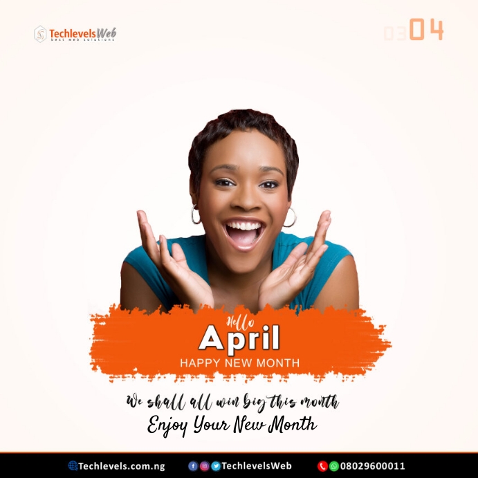Hello April Template | PosterMyWall