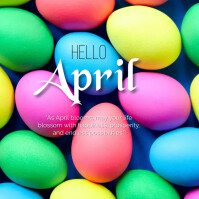 Hello April Template | PosterMyWall