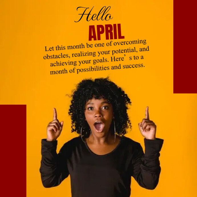 Hello APRIL Template | PosterMyWall
