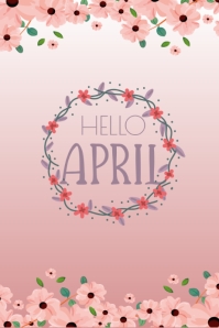 Hello April poster Template | PosterMyWall
