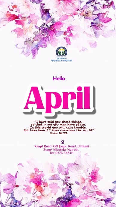 Hello April Template | PosterMyWall