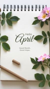 Hello April Template | PosterMyWall