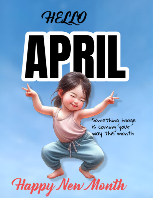 Hello April Flyer (us Letter) Template | PosterMyWall