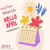 Hello April Instagram post Template | PosterMyWall
