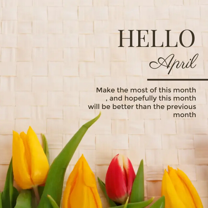 Plantilla de Hello April Instagram Post | PosterMyWall