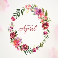 Hello April template | PosterMyWall