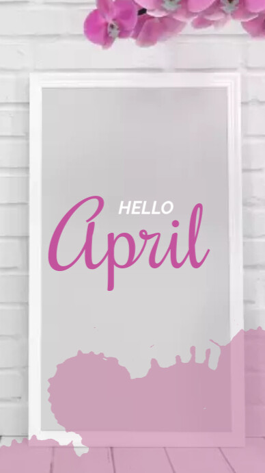 hello april template | PosterMyWall