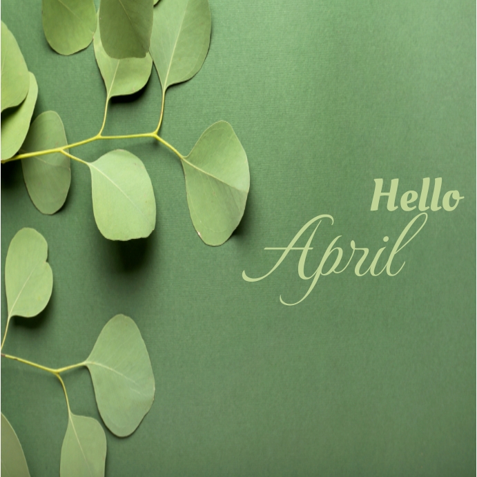 Hello April template | PosterMyWall