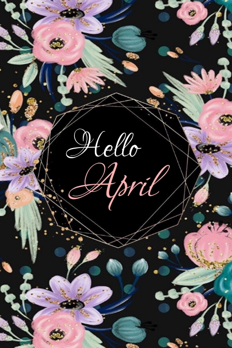 Hello April template poster | PosterMyWall
