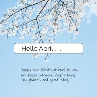 hello April Template | PosterMyWall
