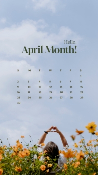 Hello April Template | PosterMyWall
