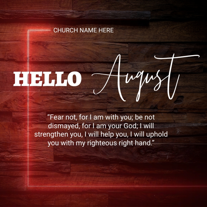 hello august (1) Template | PosterMyWall