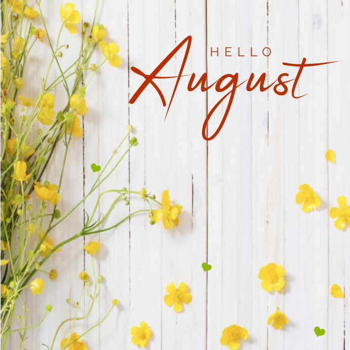 Hello August Backgrounds Wallpapers Hello August Stock Illustrations