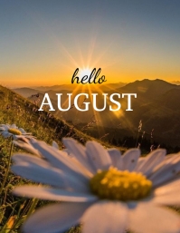 Plantilla de Hello august | PosterMyWall