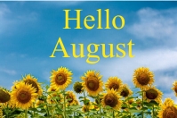 Hello august calendar poster Template | PosterMyWall