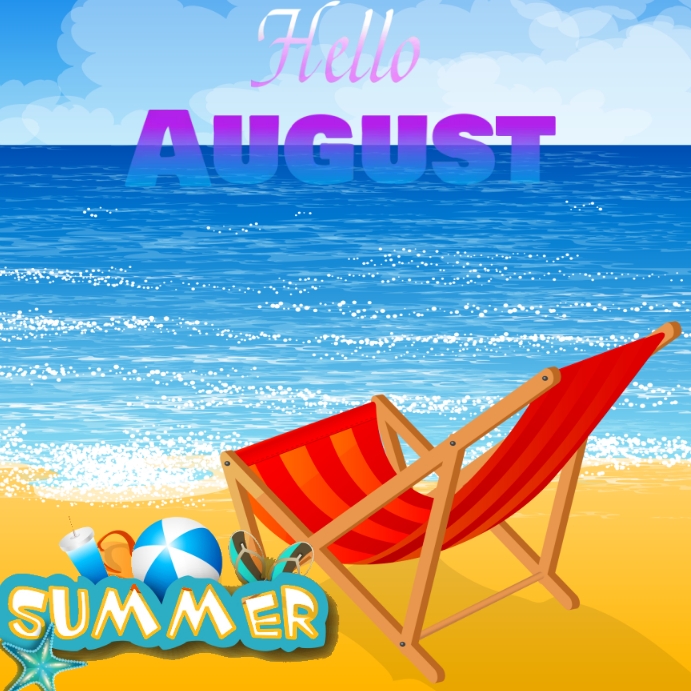 Plantilla de Hello August design template | PosterMyWall