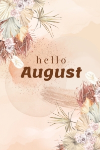 Hello August Template | PosterMyWall