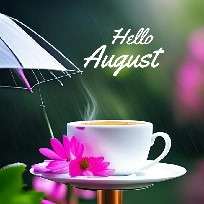 Hello august instagram post Template | PosterMyWall