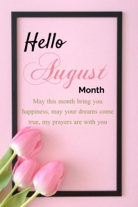 Hello August Template | PosterMyWall