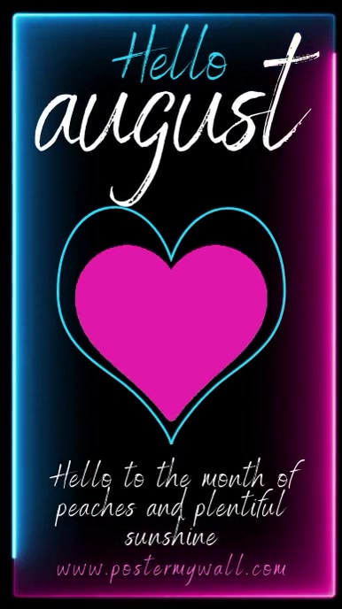 Hello August Post Template | PosterMyWall