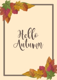 Hello Autumn Template | PosterMyWall