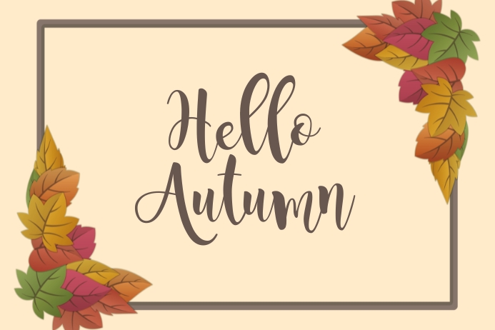 Hello Autumn Banner Template | PosterMyWall