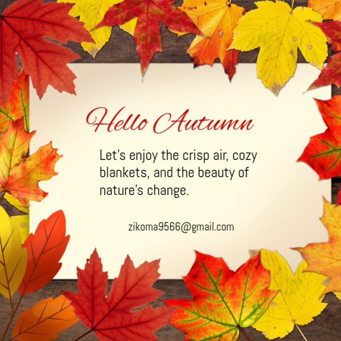 Hello autumn Template | PosterMyWall