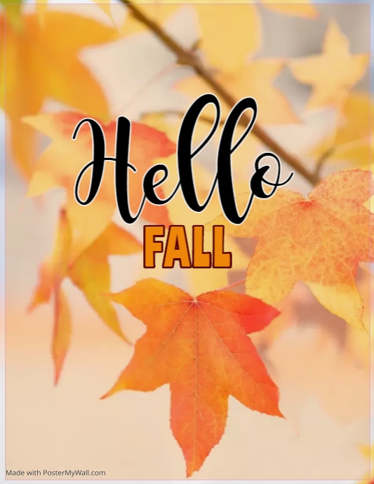 Hello Autumn Template | PosterMyWall
